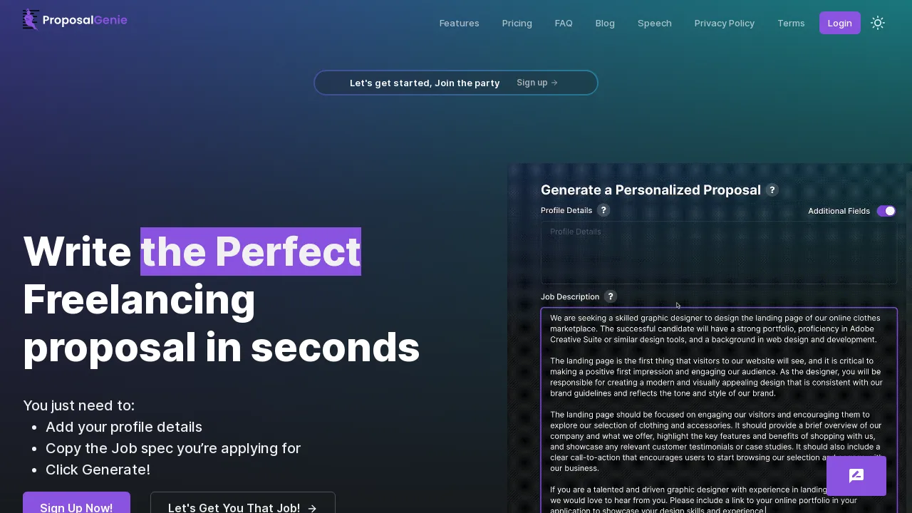 Proposal Genie - BestofAI